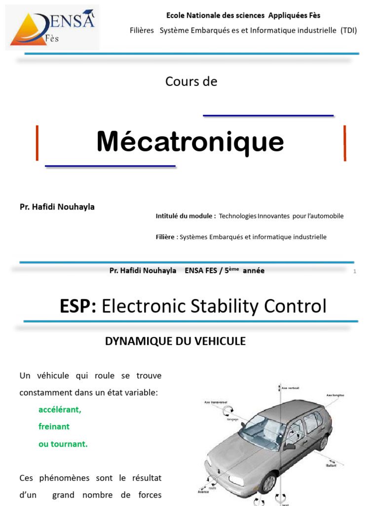 Fonctionnement du système ESP automobile | PDF | Frein | Véhicules