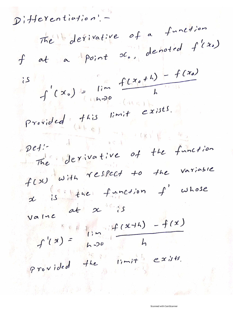 1 3 Differentiation | PDF