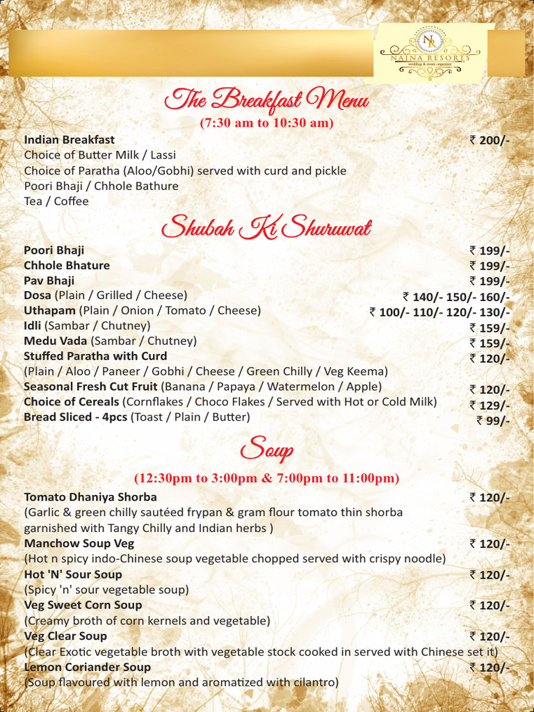 Veg Menu | PDF | Indian Cuisine | Pizza