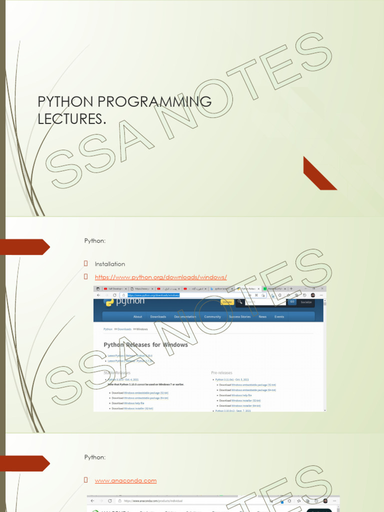 Python Programming Lectures. | PDF | Python (Programming Language) | Boolean Data Type