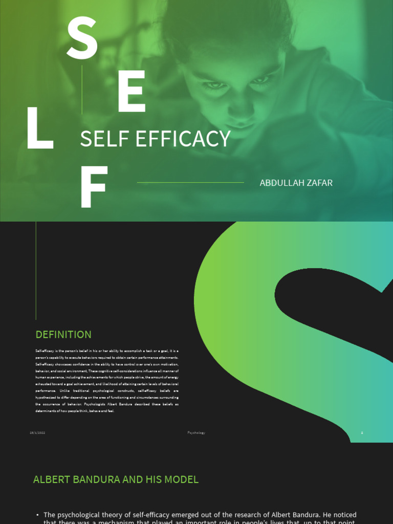 Self-Efficacy Theory | Download Free PDF | Self Efficacy | Goal