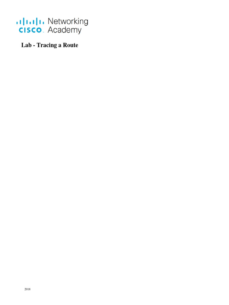 Lab 4.1 - Tracing A Route | PDF | Computing | Internet