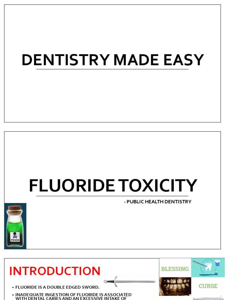 FLUORIDE TOXICITY | PDF | Fluoride | Medical Specialties