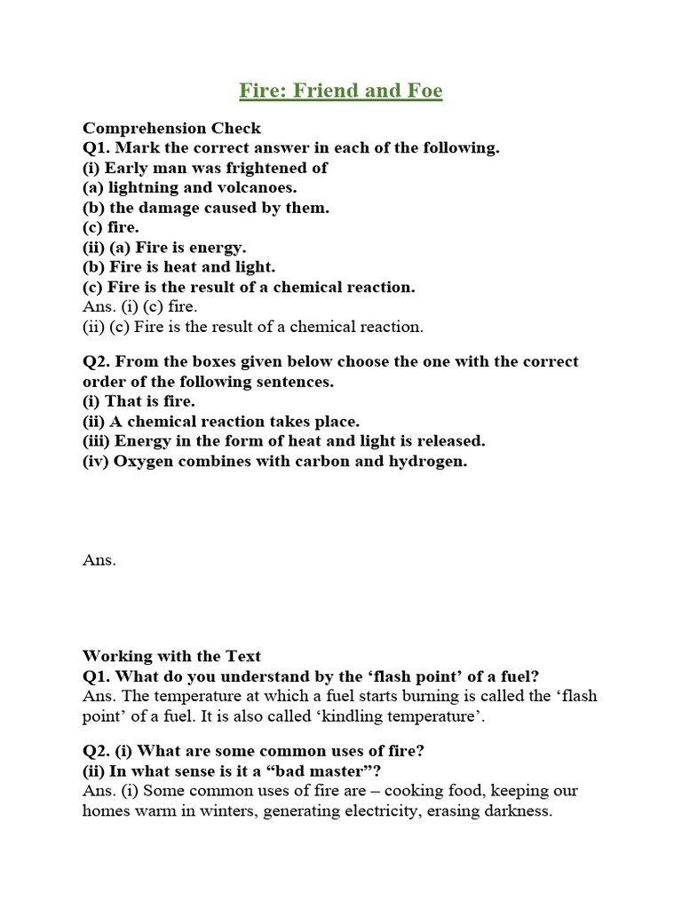 Fire - Friend and Foe | Download Free PDF | Fires | Combustion