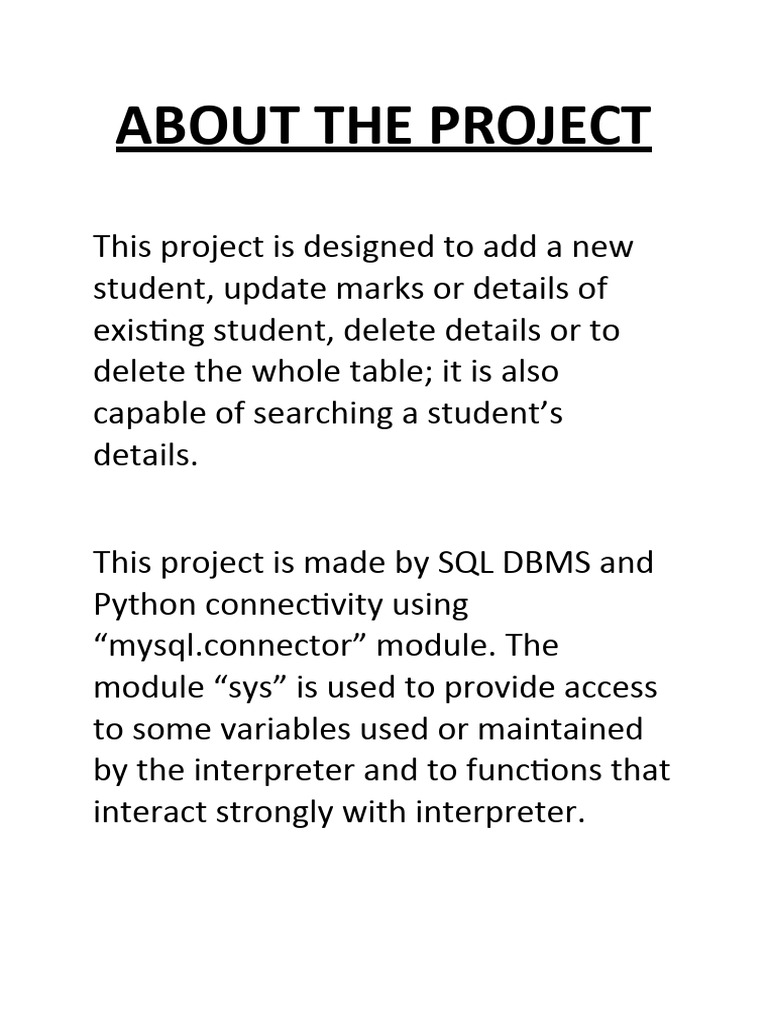 Student Marks Management System | PDF | Databases | Sql