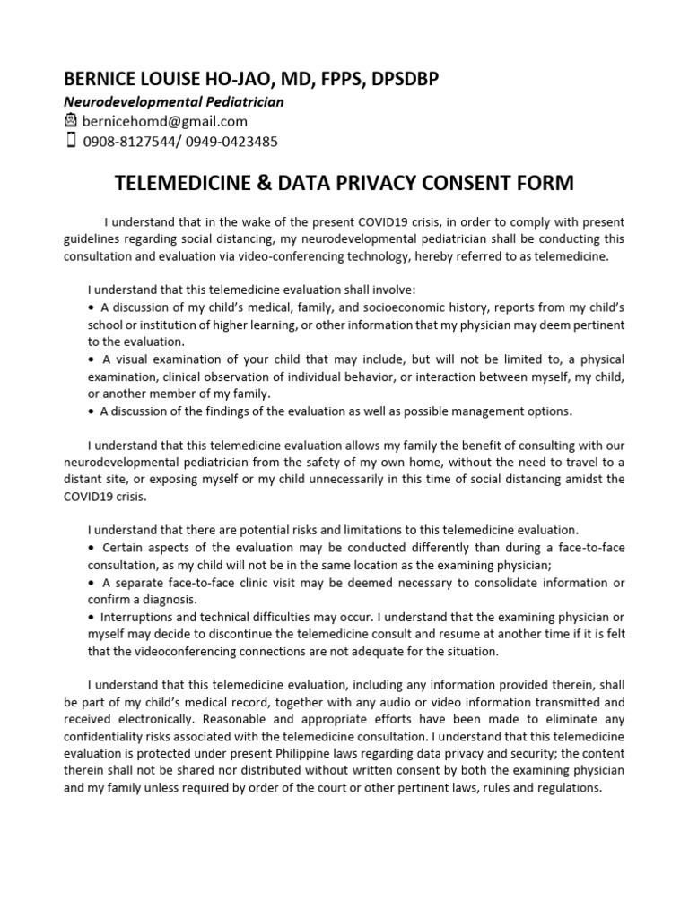 BHJ Online Consent 2021 | PDF | Medical Record | Information Privacy