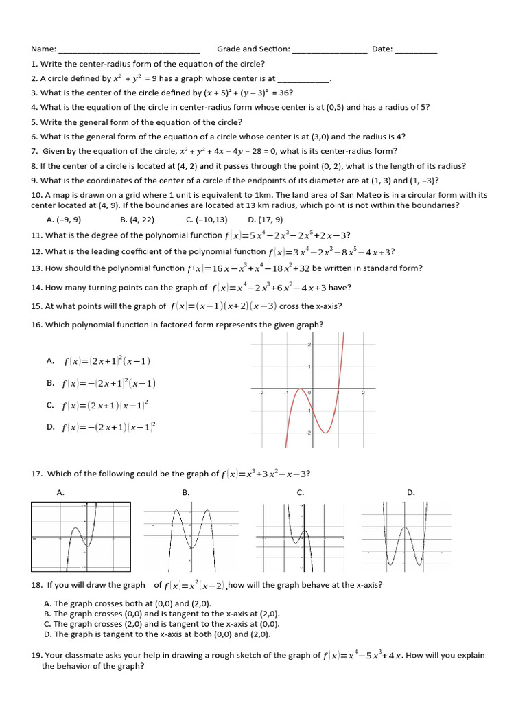 Math Reviewer 2nd Quarter Grade 10 | PDF | Triangle | Circle