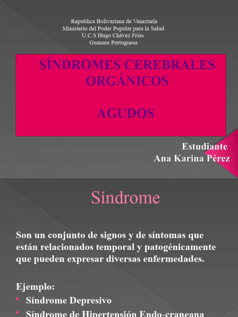 Sindromes Psiquiatricos | PDF | Síndrome | Sicología