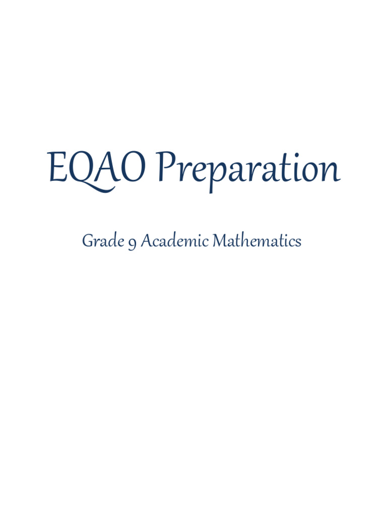 Eqao Prep. | PDF