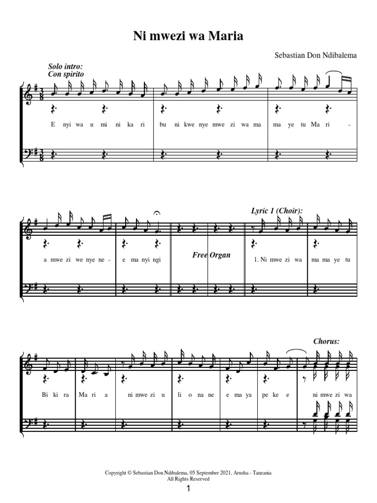 Ni Mwezi Wa Maria | PDF