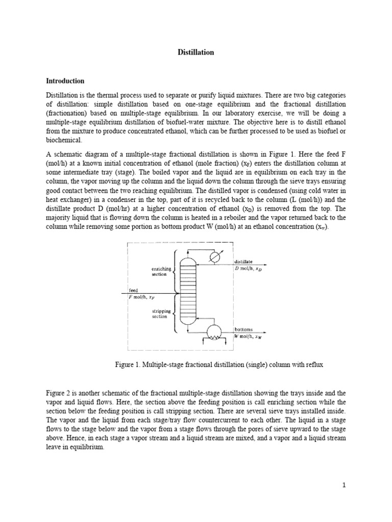 Distillation Background Summary and CalculationsRev2 | PDF | Distillation | Chemical Process ...