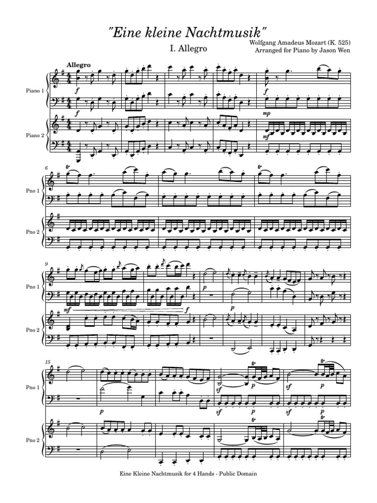 Eine Kleine Nachtmusic | PDF | Classical Music | Compositions