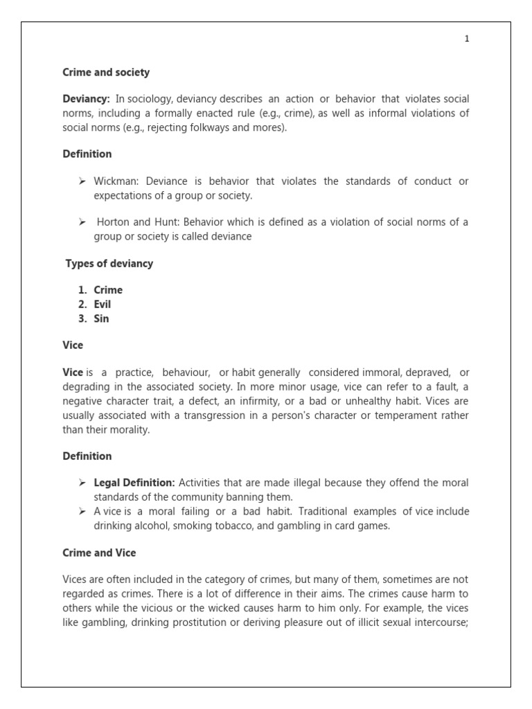 Crime Sin and Vice | PDF | Sin | Crimes