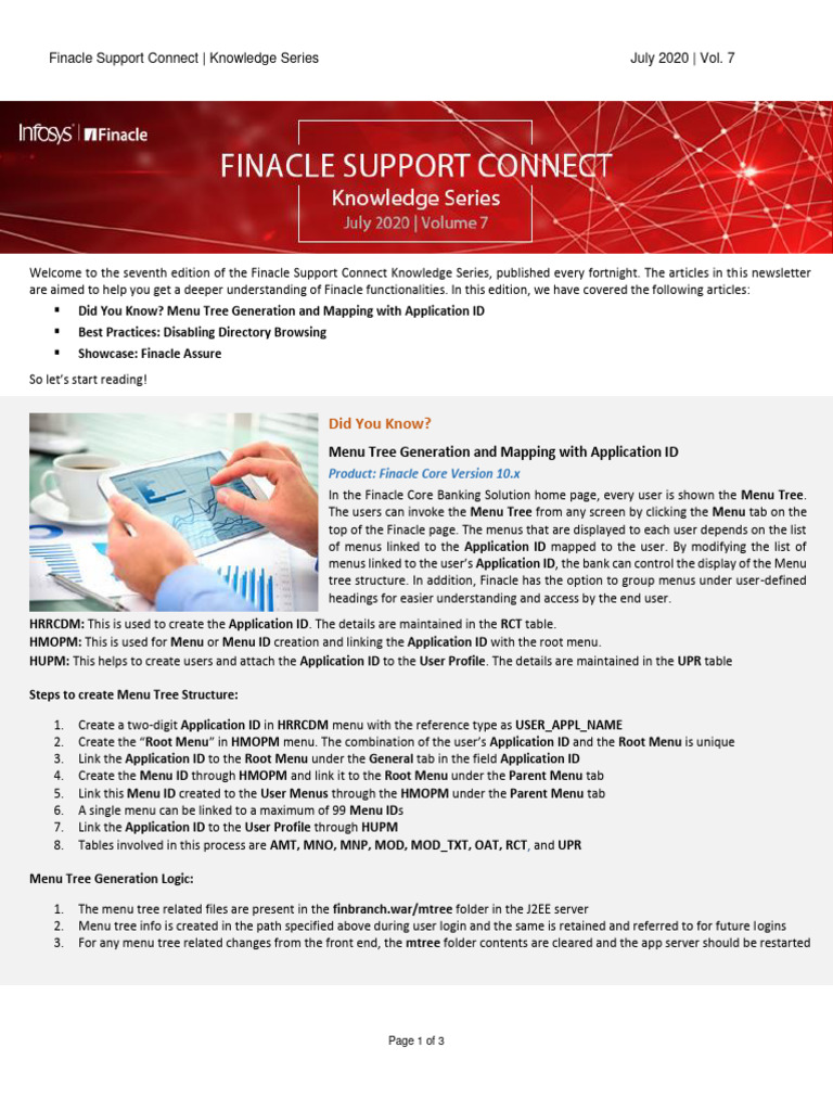 Finacle Support Connect - Vol 7 | PDF | Menu (Computing) | Apache Http Server