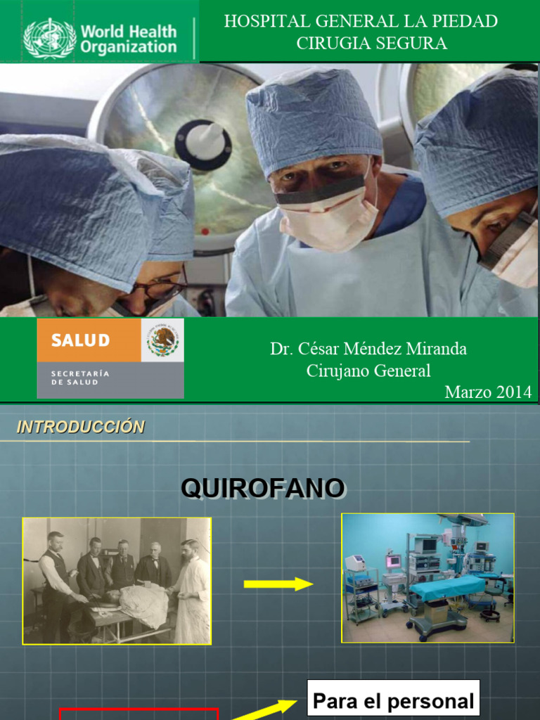 Presentacion De Cirugia Segura Pdf Cirugía Seguridad Del Paciente
