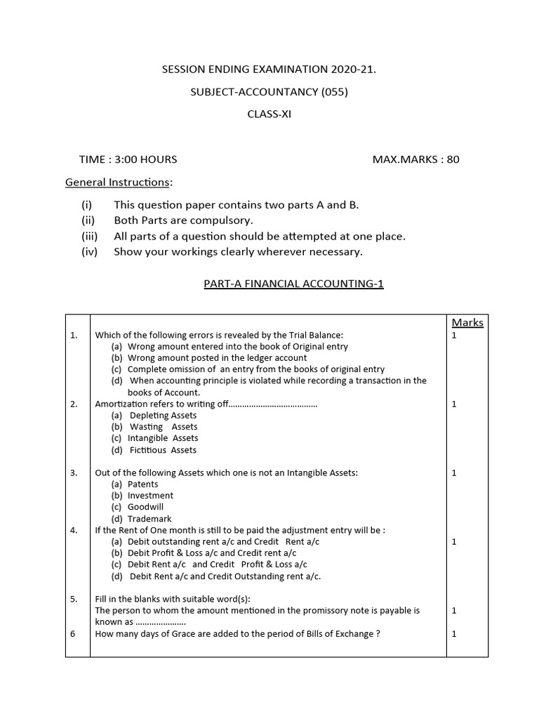 Session Ending Examination 2019 | Download Free PDF | Debits And ...
