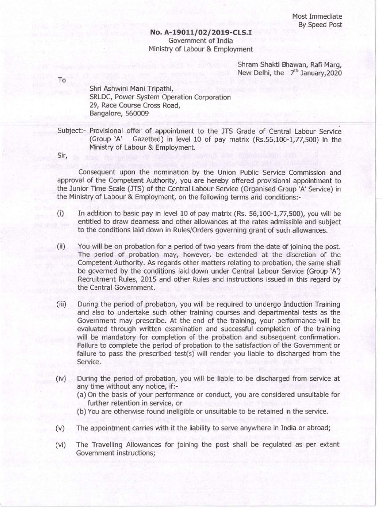 Ashwini Mani Tripathi Compressed | PDF | Legal Liability | Oath Of Office