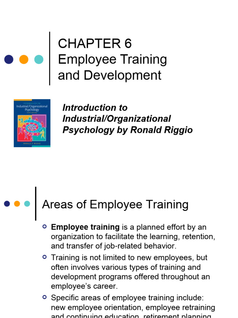 Employee Training and Development: Introduction To Industrial ...