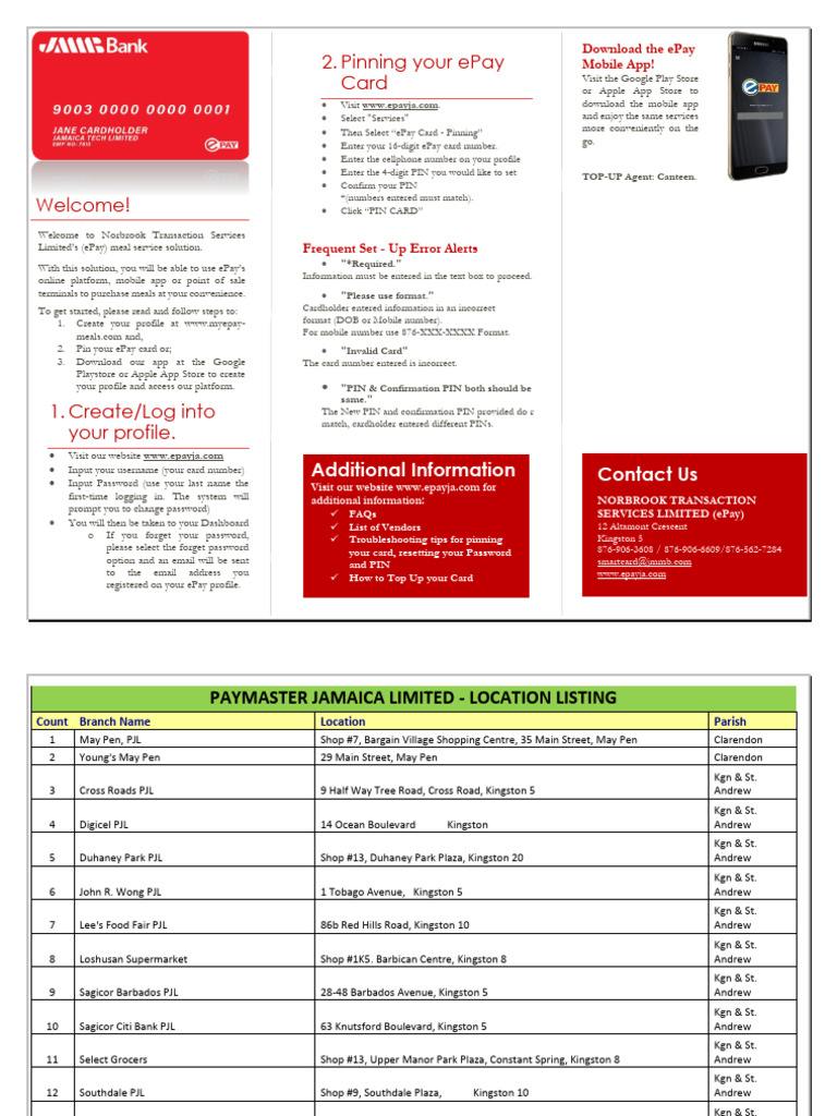 School Welcome Info Packet - Epay Card - Final v1 | Download Free PDF ...