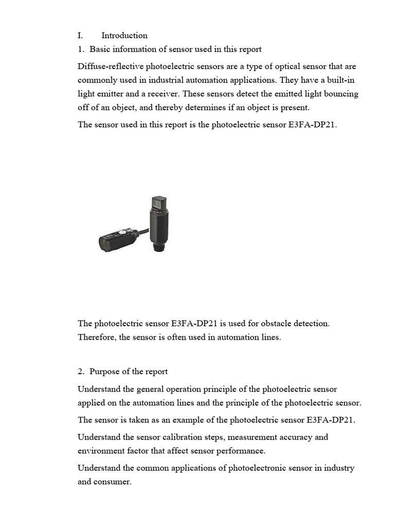 Photoelectric Sensor | Download Free PDF | Light Emitting Diode | Sensor