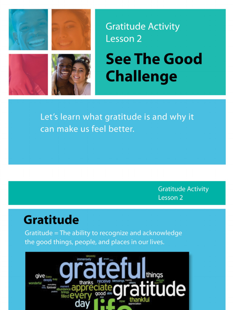 GGSC Gratitude Activity Lesson 2 | PDF