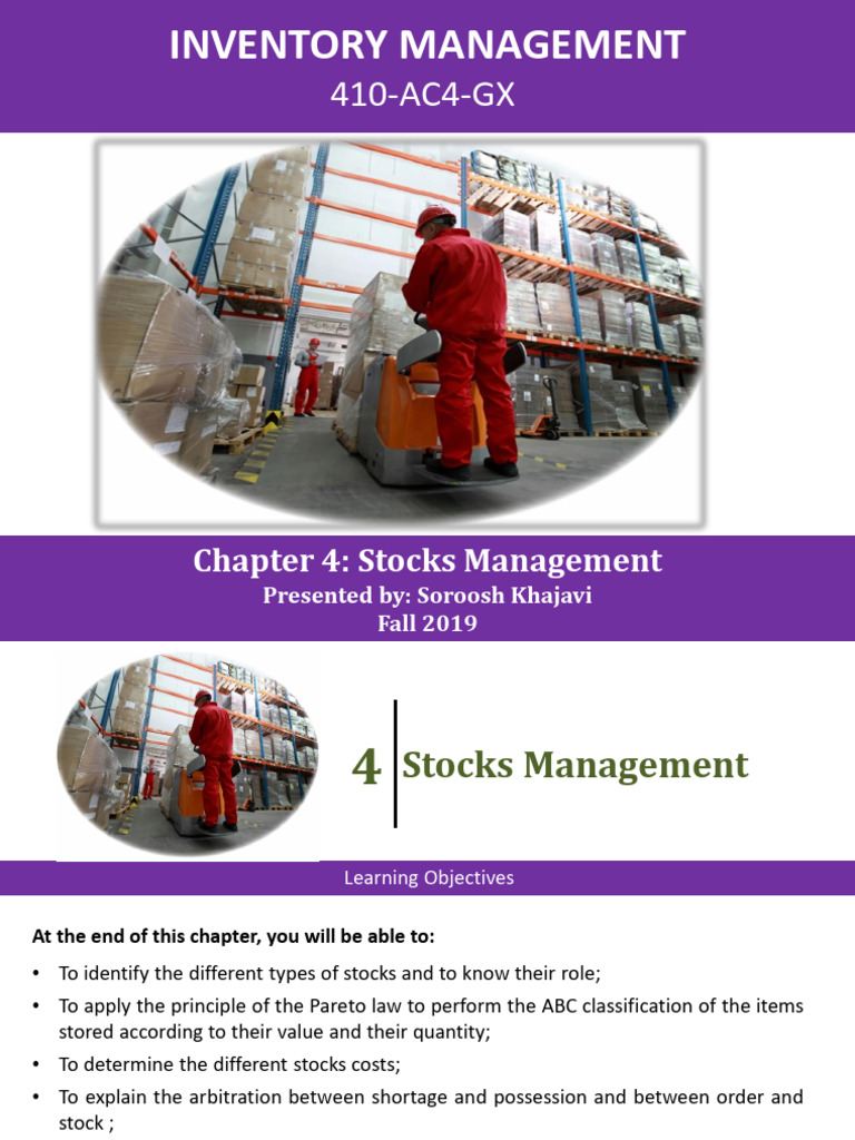 Chapter 4 Inventory Management Pdf Inventory Warehouse