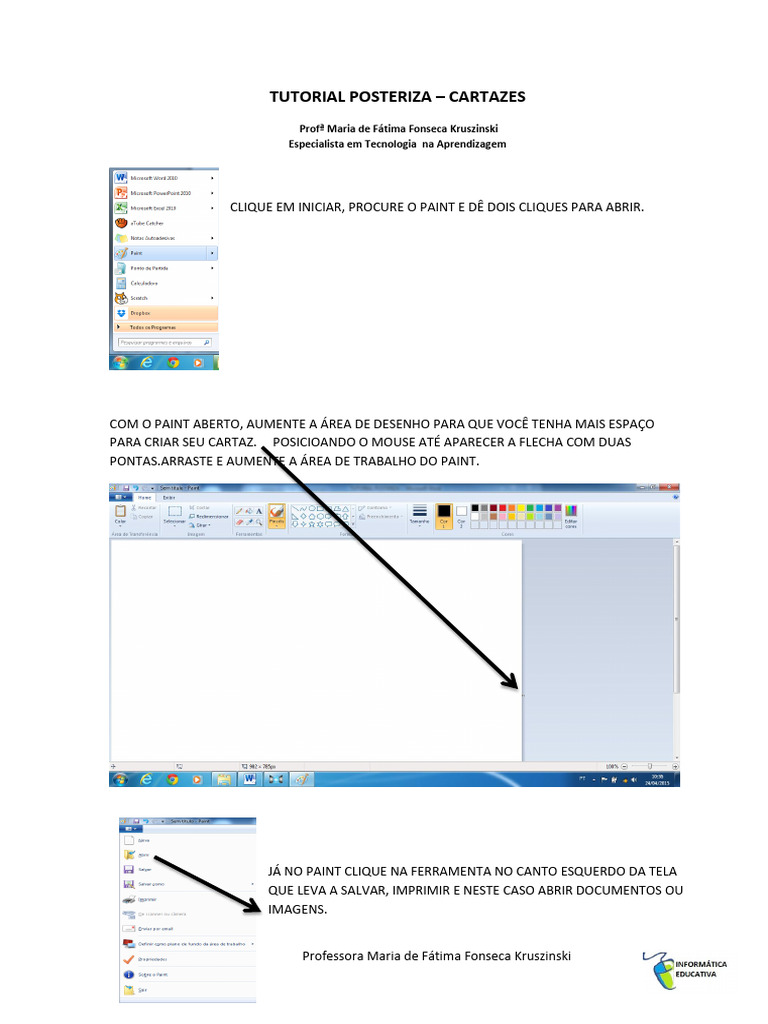 Tutorial de Criação de Cartazes no Posteriza | PDF | Janela ...