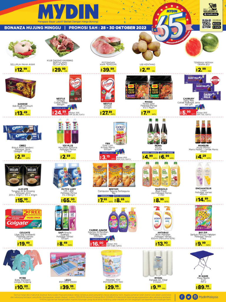 Mydin Mohamed Holdings Berhad - Bonanza Hujung Minggu 28 - 30 Oct 2022 (Edisi Semenanjung) | PDF