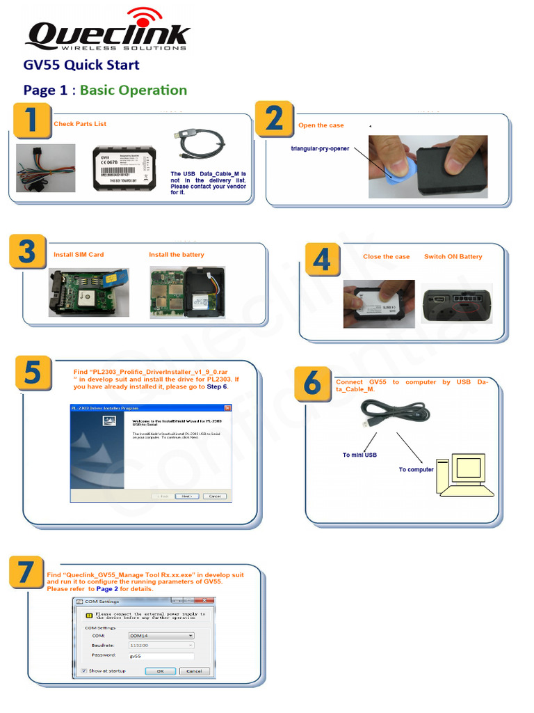 GV55 Quick Start | PDF | Usb | Port (Computer Networking)