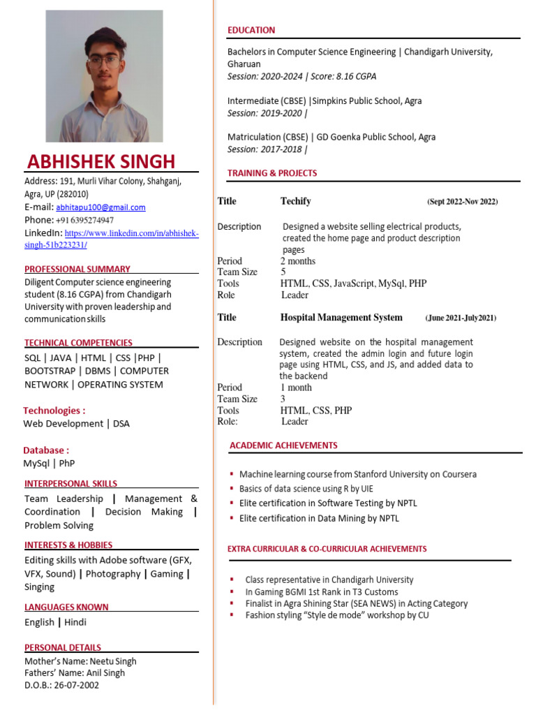 Abhishek Singh - Resume | PDF | Databases | Software Development