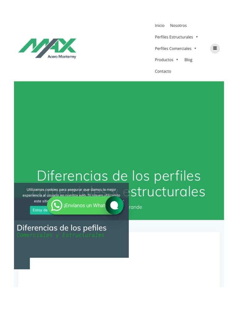 Diferencias de Los Perfiles Comerciales y Estructurales - Polin Monten | PDF | Acero | Soldadura