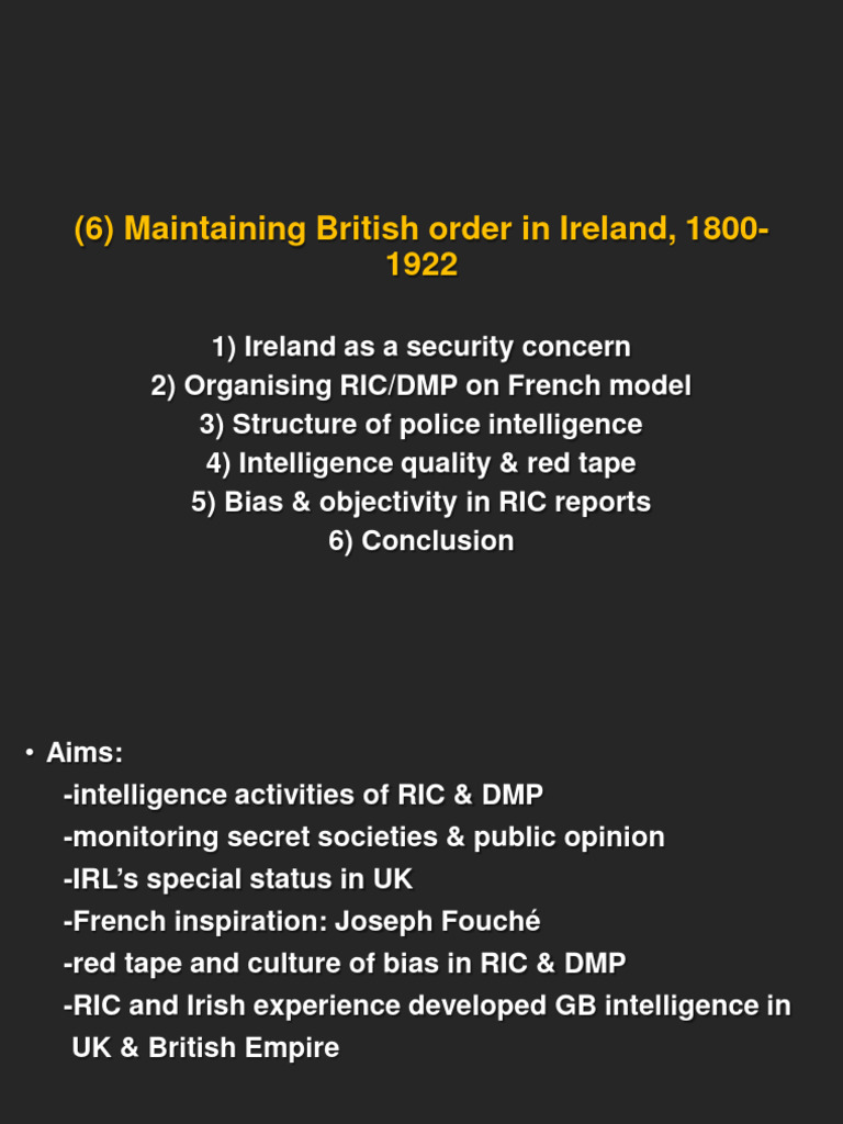 6 Maintaining British Order in Ireland 1800-1922 - Annotated | PDF ...