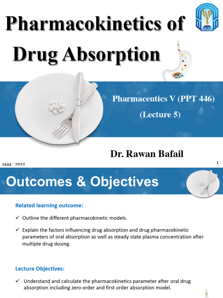 Oral Drug Absorption (Lecture 5) | PDF | Pharmacokinetics | Medicine