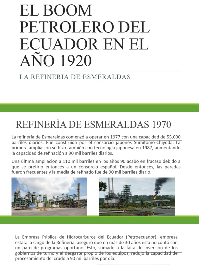 El Boom Petrolero Del Ecuador en El Año | PDF