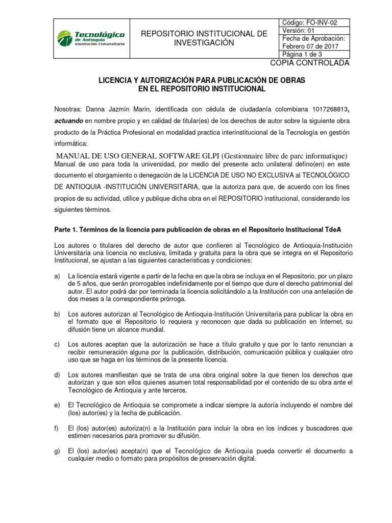 Manual de Uso General Software Glpi 02 | PDF | Informática ...