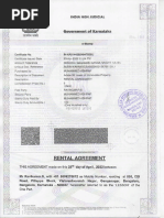 RENTAL AGREEMENT Bangalore | PDF | Lease | Landlord–Tenant Law