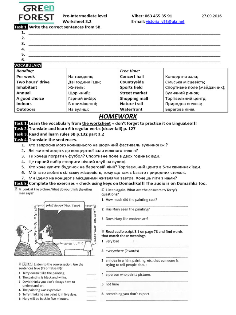 1worksheet 3.2 Pre Int | PDF 1worksheet 3.2 Pre Int | PDF