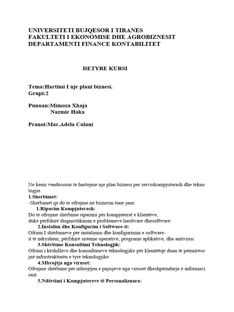 Detyre Kursi 2 | PDF