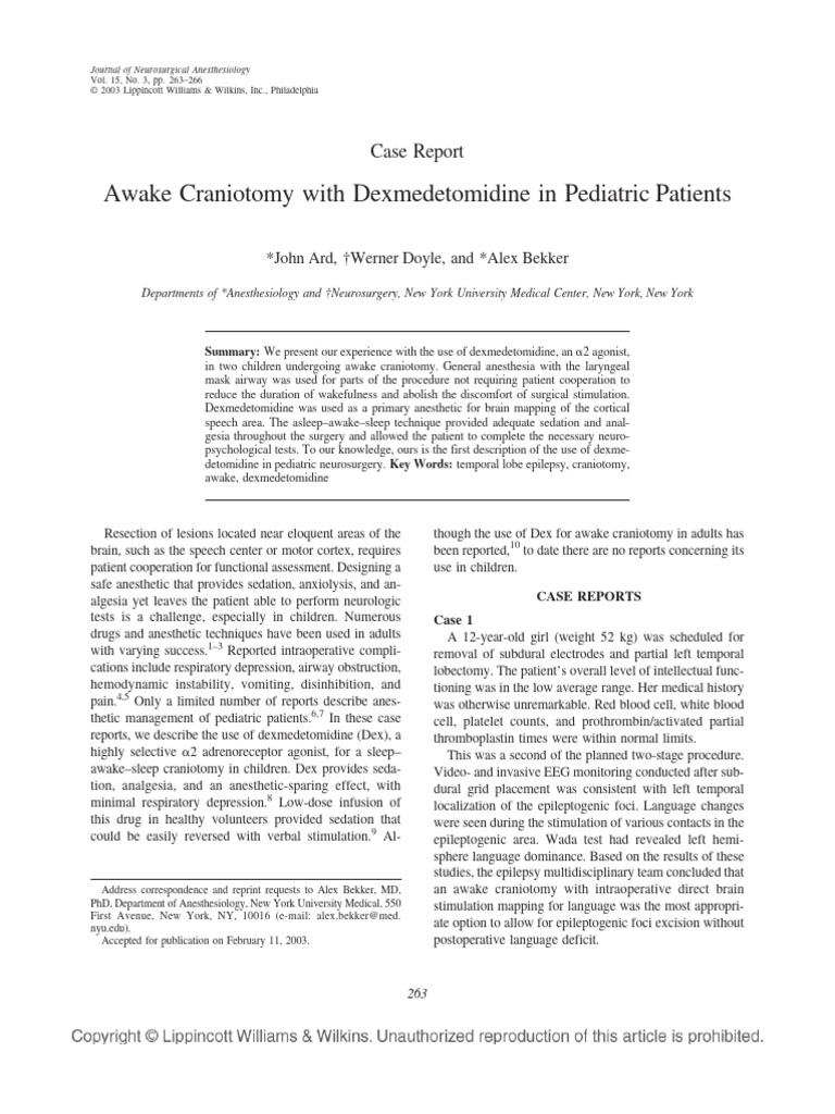 Ard 2003 | PDF | Anesthesia | Surgery