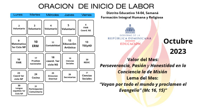 Oración de Inicio de Labor | PDF