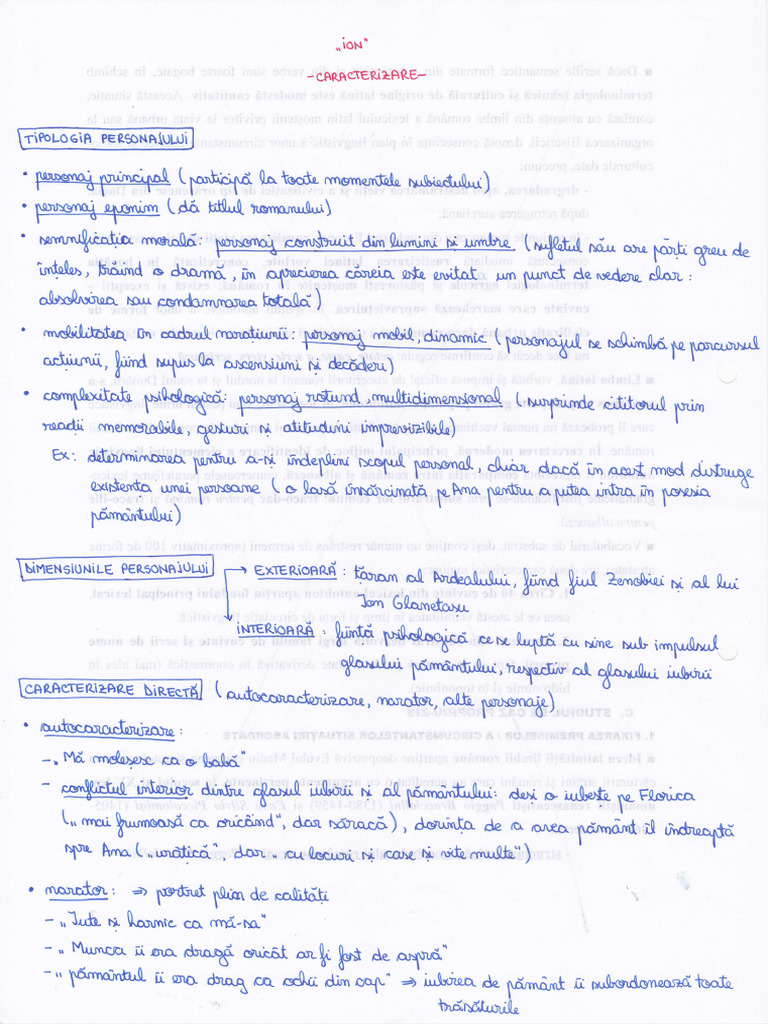 4.ion (Caracterizare) | PDF