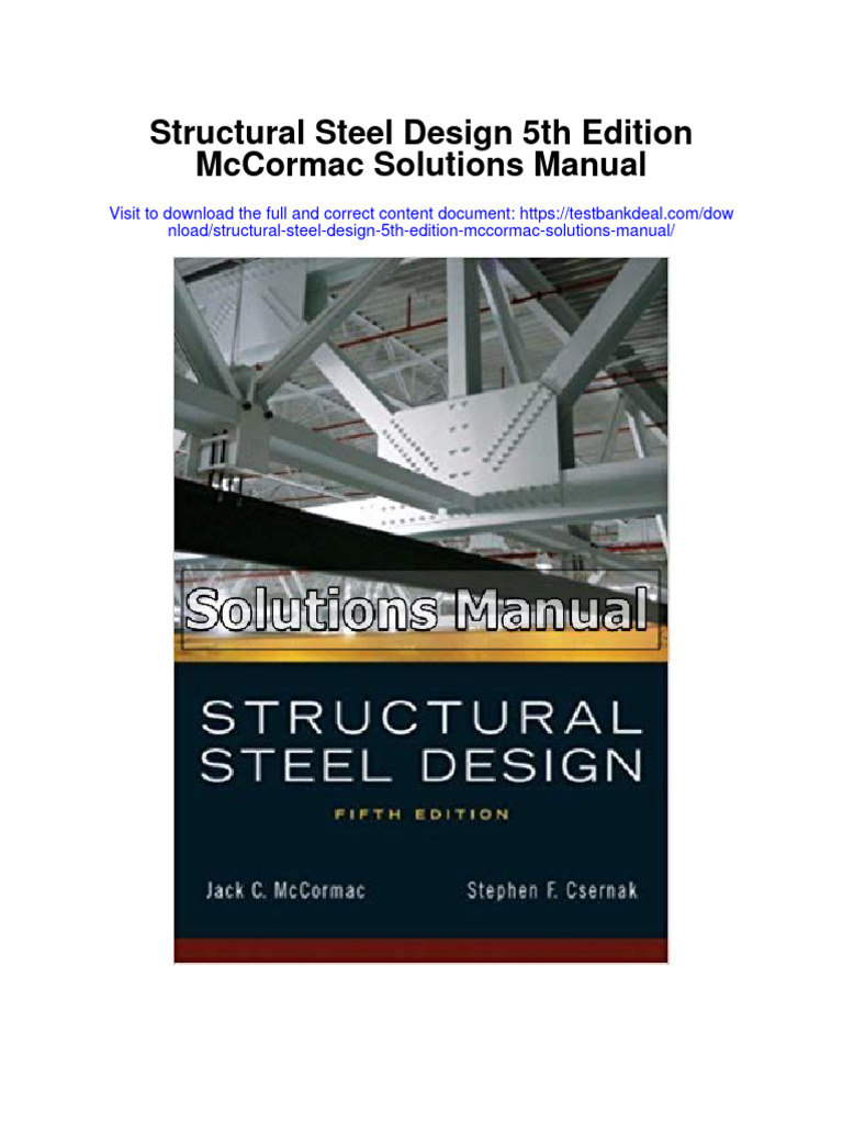 Instant Download Structural Steel Design 5th Edition Mccormac Solutions ...