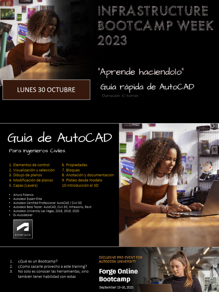 Guia de Autocad para Ingenieros Civiles | PDF | Cad automático | Autodesk