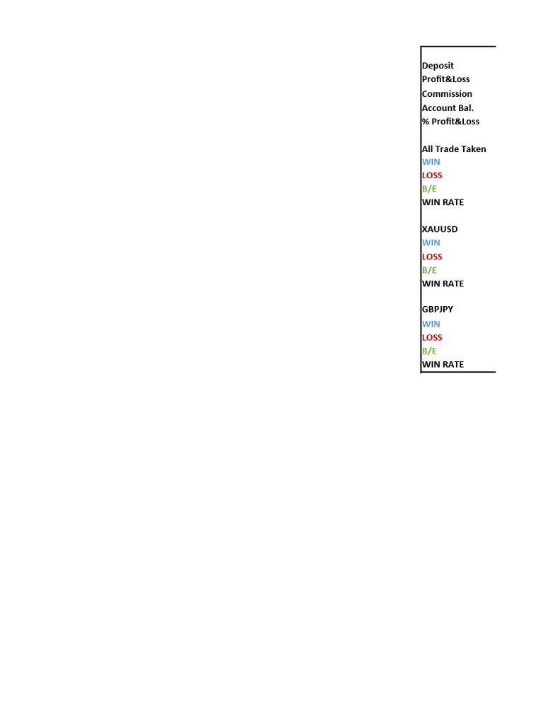 Trade_Diary_Template | PDF | Private Sector | Service Industries