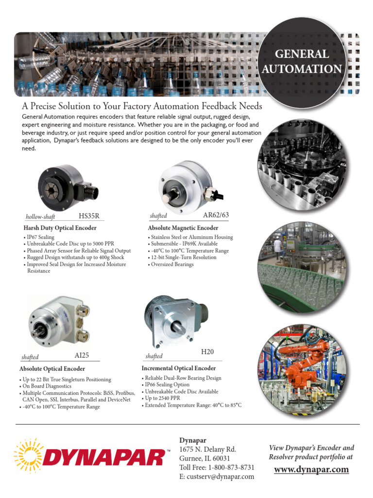 General Automation - Dynapar Encoders | PDF