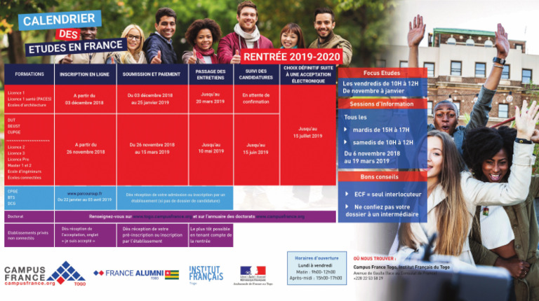 Calendrier Campus France 2019 2020 | PDF