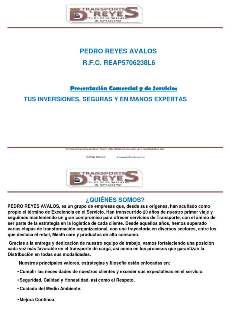 Carta Presentacion 2024 Avalos.. | PDF | Logística | México