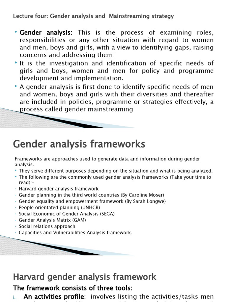Gender Analysis and Mainstreaming | PDF | Gender Analysis | Gender Mainstreaming