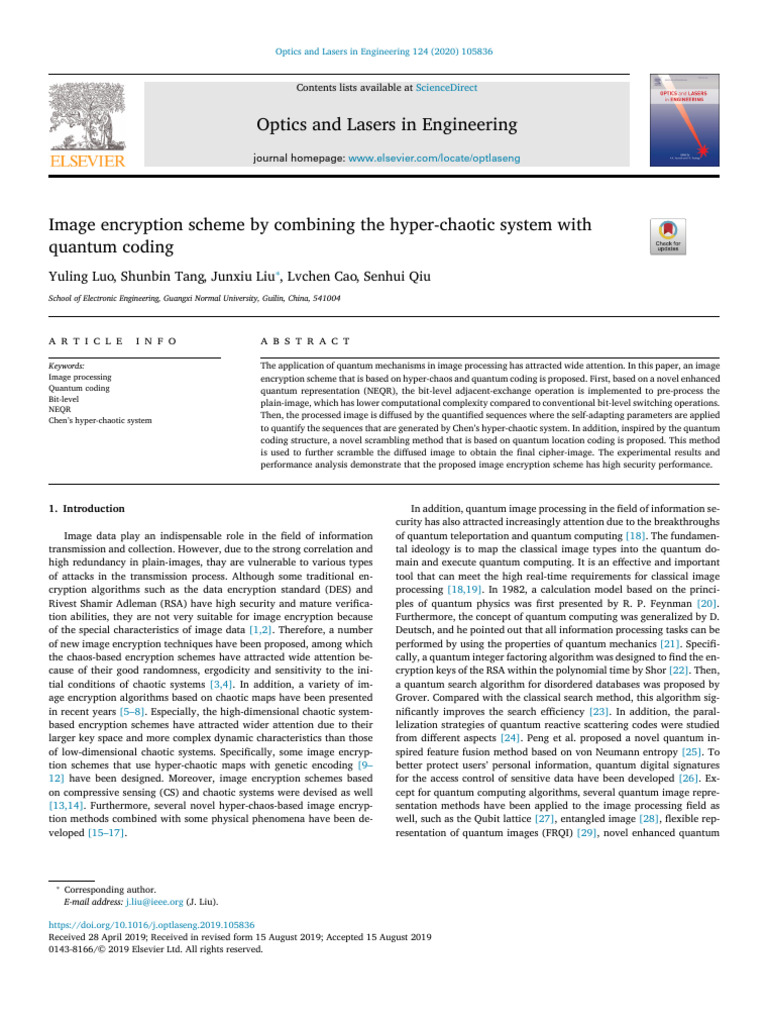 Image Encryption Scheme by Combining The Hyper-Chaotic System With ... Image Encryption Scheme by Combining The Hyper-Chaotic System With ...