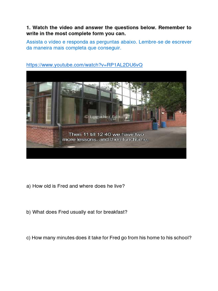 English Exercise For Teachers - Daily Routine, A1 | PDF | Language Arts ...